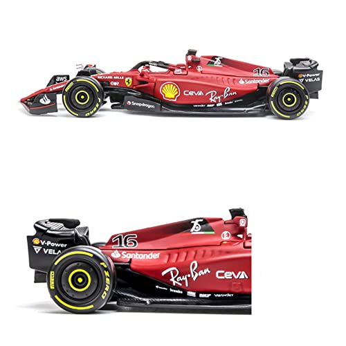 HTLNUZD Bburago 1:43 2022 F1-75 Racing #16 Charles Leclerc F1 1/43 F1-75#16 Formula One Alloy Die Cast Collection Vehicles Model Gift