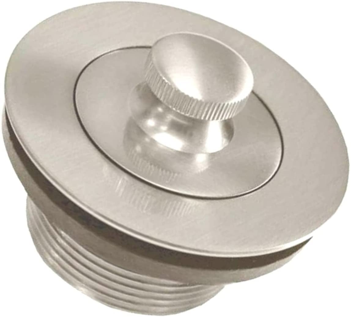 Lift & Turn Style Conversion Kit Bathtub Tub Drain Assembly, All Brass Construction (Brushed Nickel)