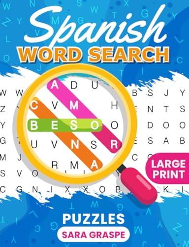 Large Print Spanish Word Search Puzzles: 100 Themes With Decorations