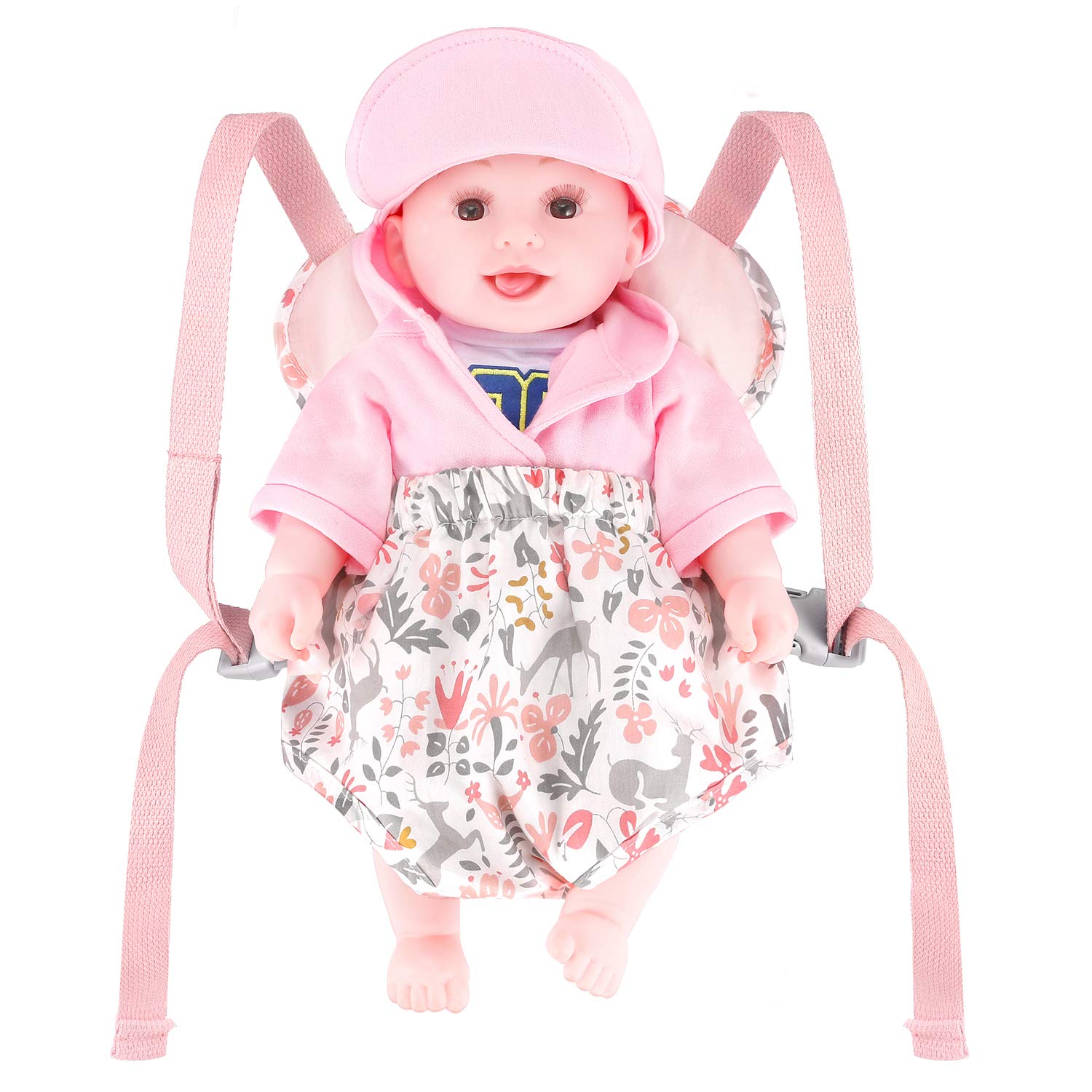 GAGAKU Baby Doll Carrier Doll Accessories Stuffed Animal Plushed Toy Carrier for Dolls – Green (Owl)
