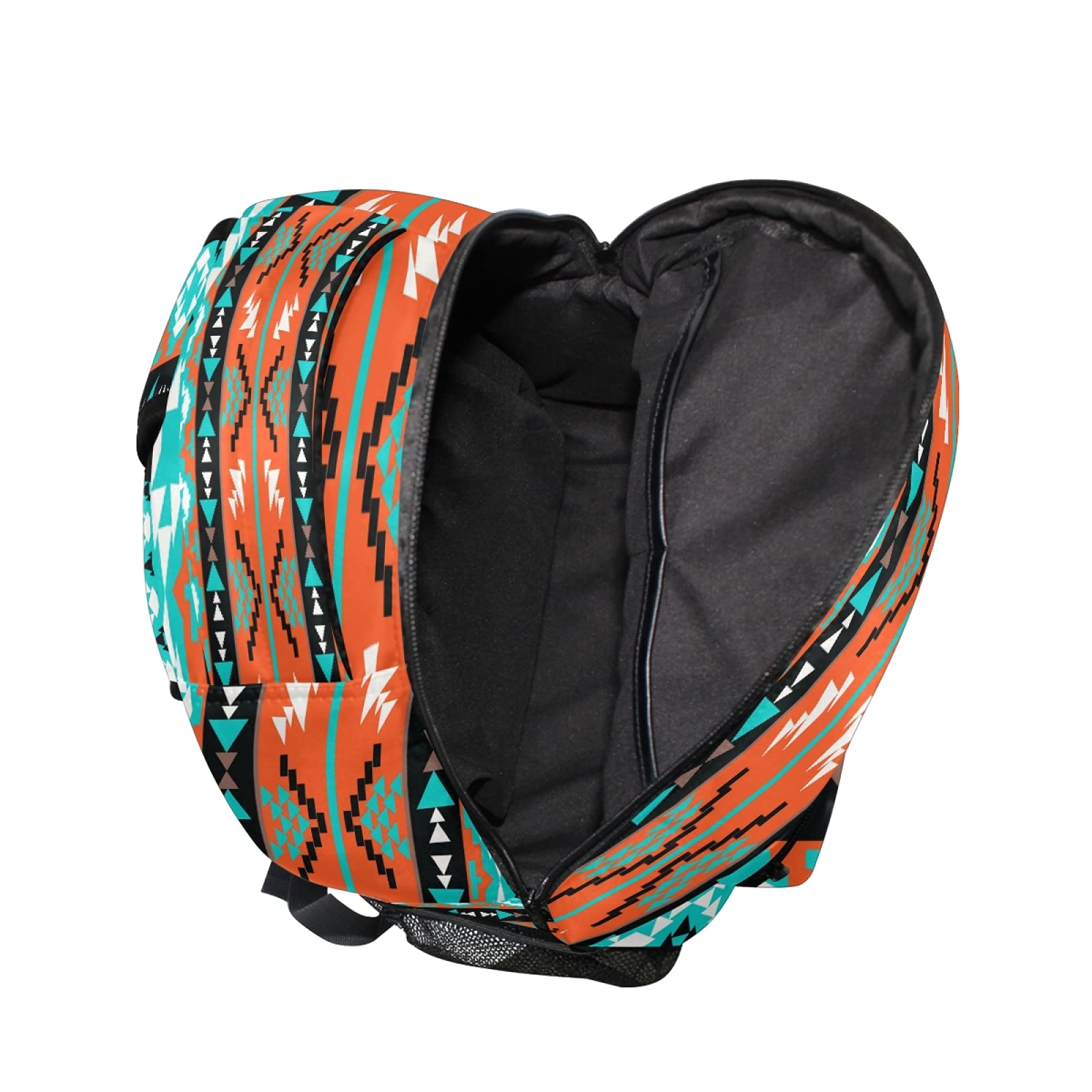 AUUXVA Ethnic Aztec Zig Zag School Backpack for Teen Girls Boys Lightweight Student Backpack Travel Bookbag Laptop Casual Daypack