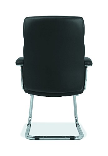 HON Traction Guest Chair with SofThread Leather, in Black (HVL102)