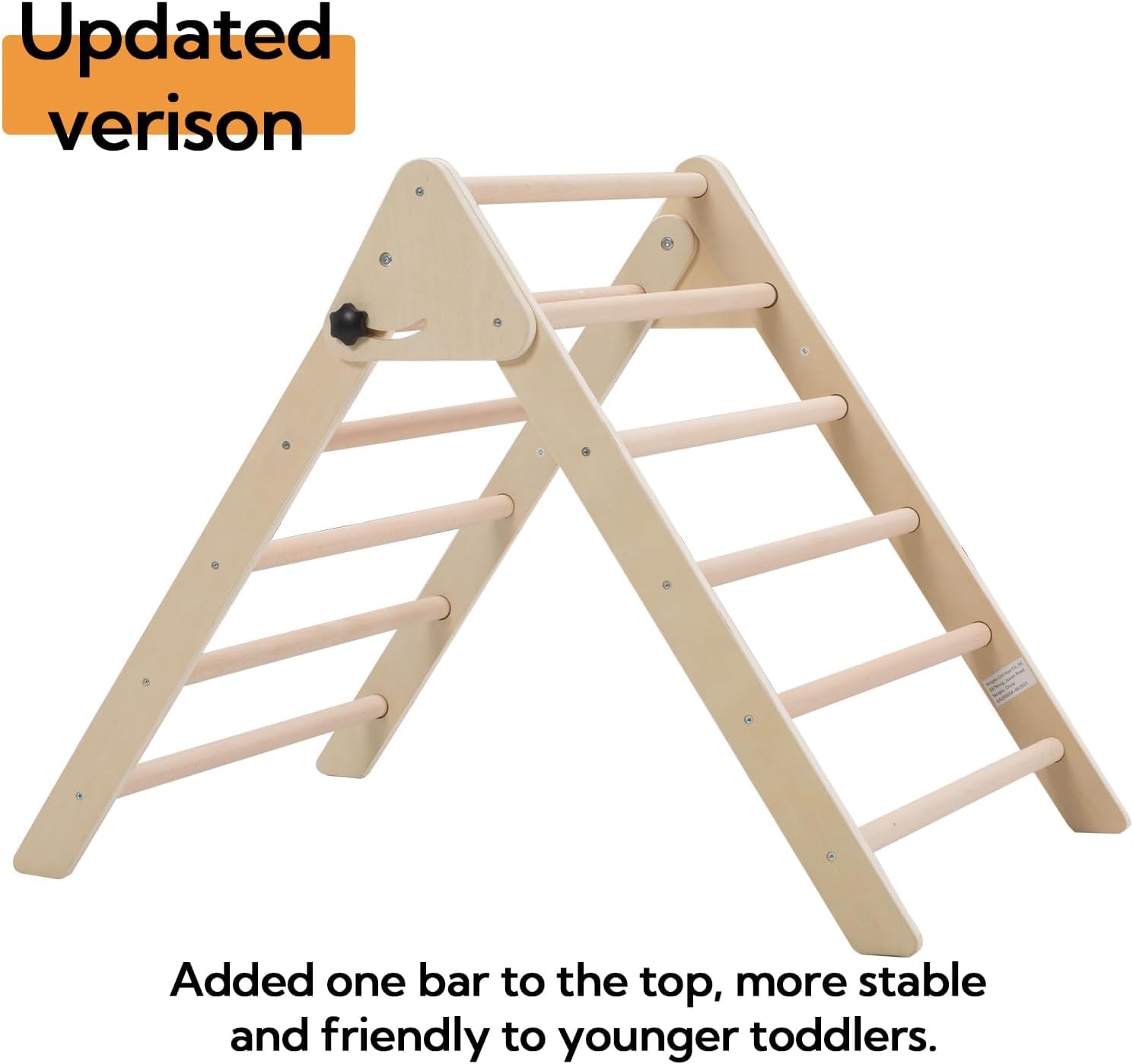 Giant bean Foldable Wooden Climbing Triangle with Sliding Ramp, 3 in 1 Pikler Triangle Climbing Toys for Toddlers, Kids Indoor Climbers & Gym Play Structures for Boys Girls