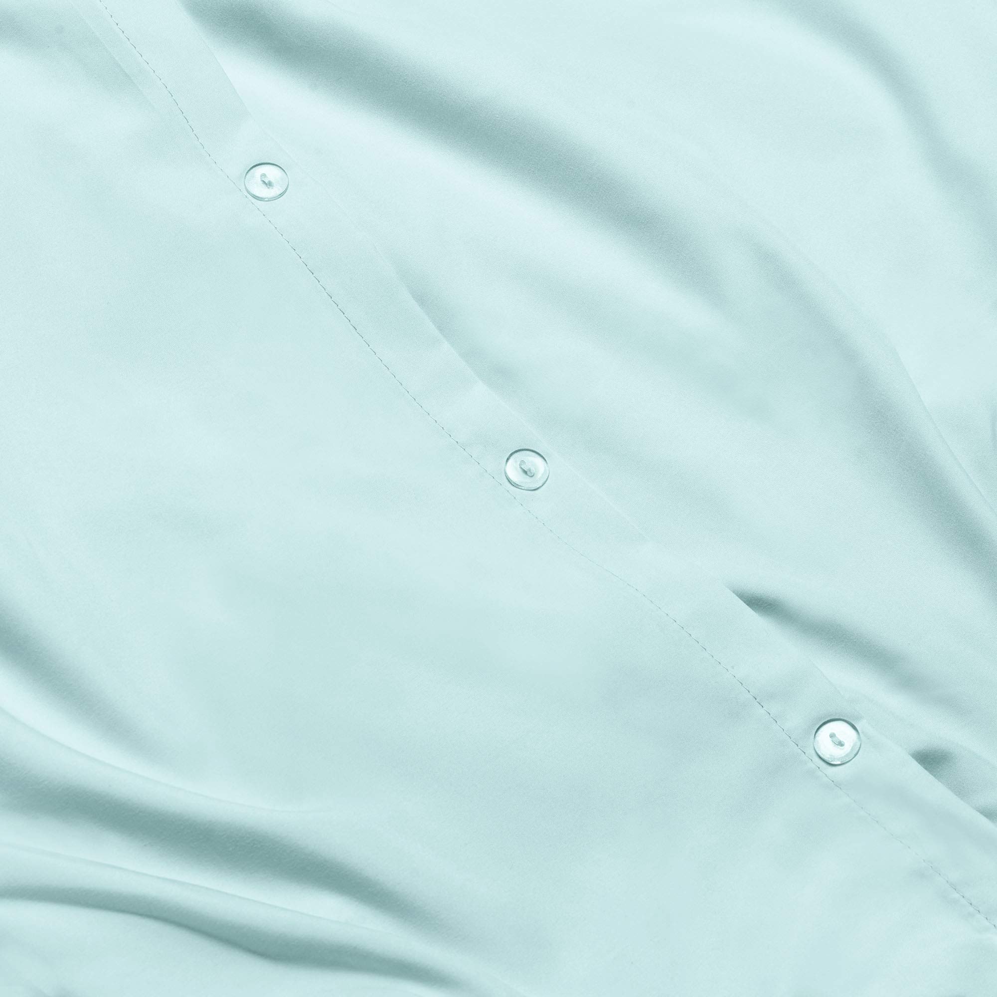 Clara Clark Duvet Cover Ultra Soft Double Brushed Microfiber - Comforter Cover with Button Closure and 2 Pillow Shams, Light Blue, Full - 80"x90"