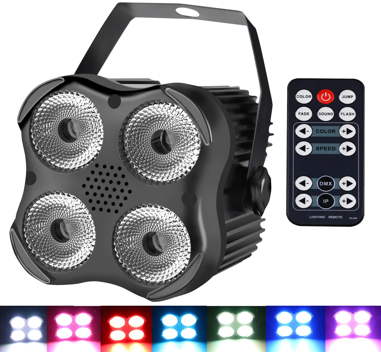 Latta Alvor Stage Par Lights DJ Disco KTV LED Mini DJ Wash Light with Remote Sound Activated Par Light for Wedding Christmas Bar Birthday Party Stage Show
