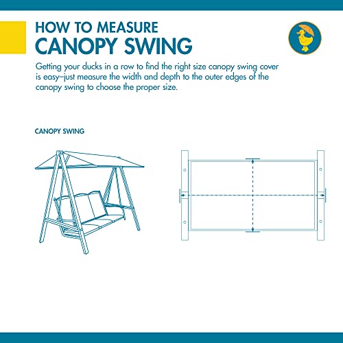Duck Covers Ultimate Waterproof 90 Inch Canopy Swing Cover, Outdoor Swing Cover