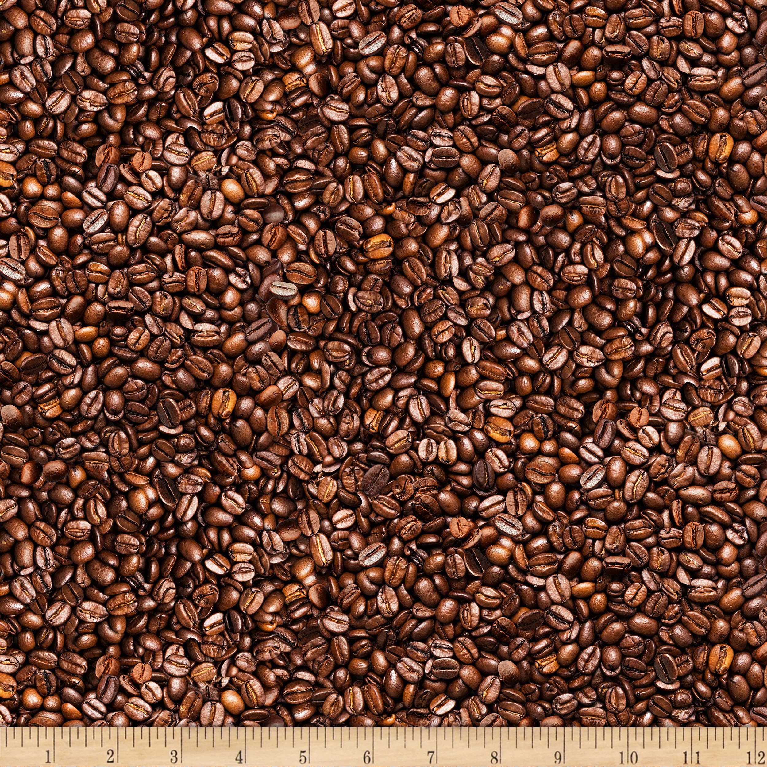 Timeless Treasures Back to The Grind Packed Coffee Beans Brown, Fabric by The Yard