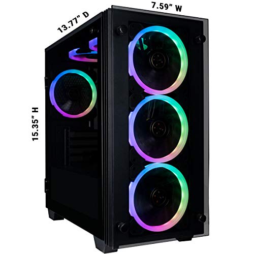 Empowered PC Stratos Micro Gaming Desktop - NVIDIA GeForce RTX 4060, Intel 8 Core i7-10700F Processor, 32GB DDR4 RAM, 512GB NVMe SSD + 2TB HDD, WiFi, Windows 11 Home - RGB Gamer Computer