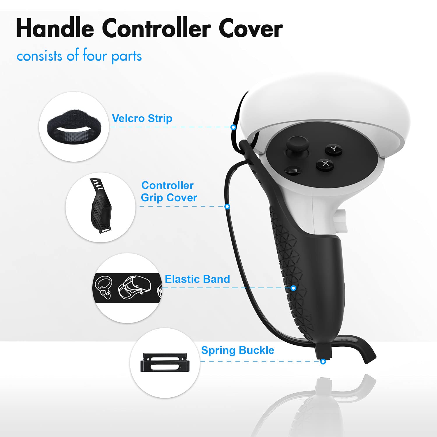 AMVR Touch Controller Grip Cover and VR Headset Protective Shell for Oculus Quest 2 Accessories