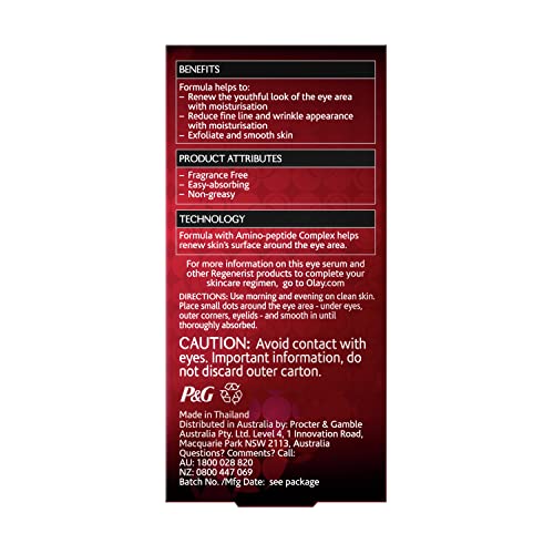 Olay Regenerist Eye Lifting Serum Treatment for Women, 0.5 Ounce
