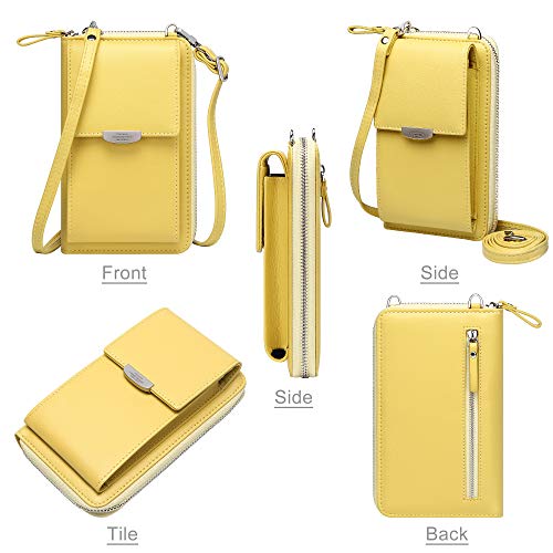KUKOO Small Crossbody Bag Cell Phone Purse Wallet with Credit Card Slots for Women