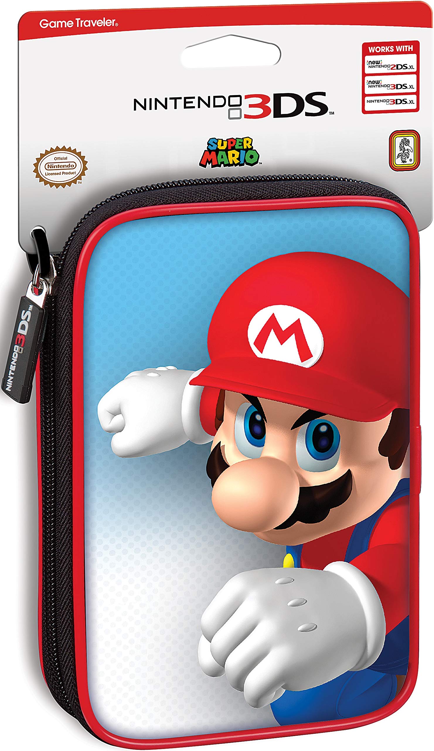 Game Traveler Nintendo 3DS XL or 2DS Character Art Case - Compatible with Nintendo 3DS, 3DS XL, 2DS, 2DS XL, New 3DS, 3DSi, 3DSi XL - Includes Game Card Pouch - Licensed by Nintendo