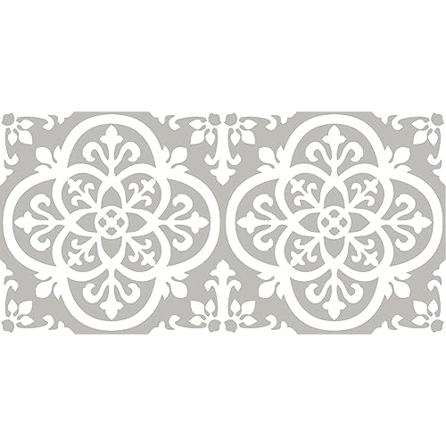 FloorPops FP2942 Medina Peel & Stick Floor Tiles, Grey (Pack of 2)