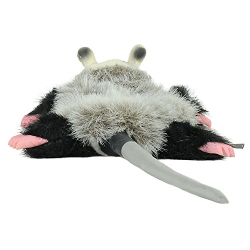 Hyper Pet Real Skinz Plush Dog Toy with Squeaker, Opossum, for All Breed Sizes