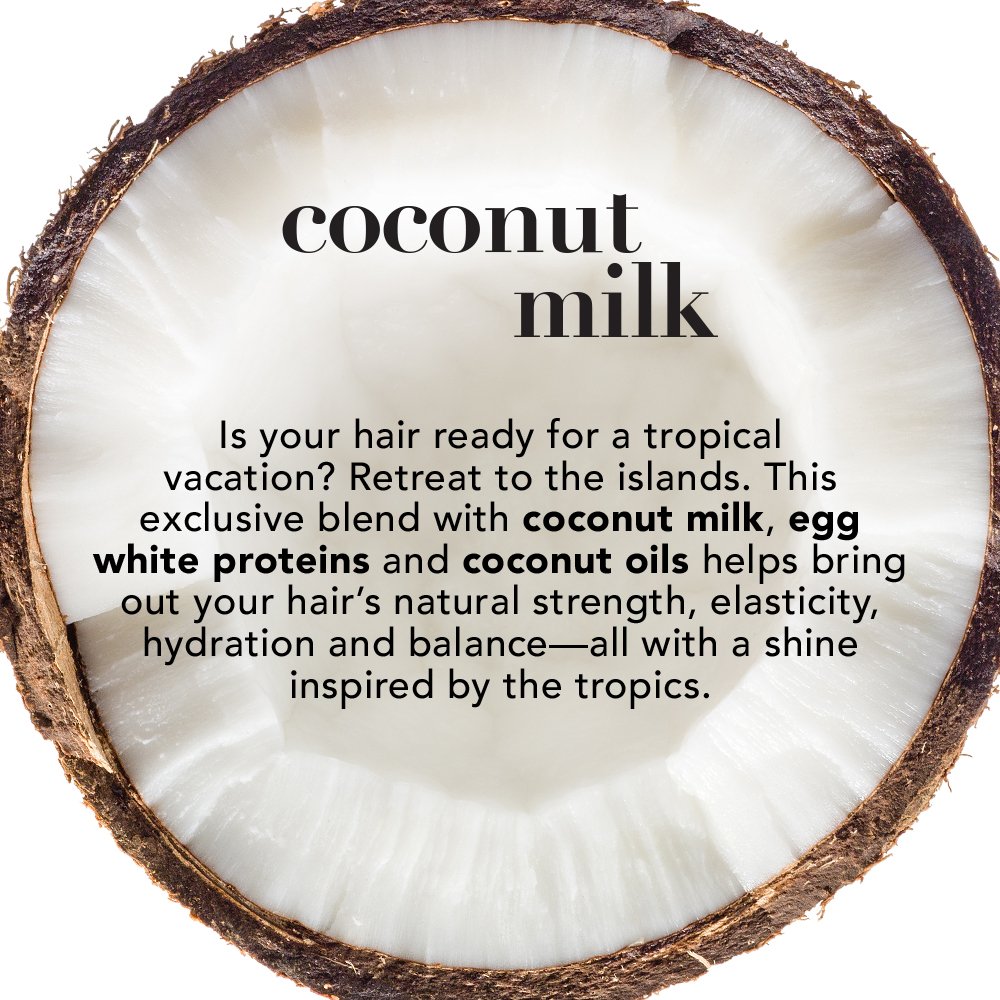 OGX Salon Size Nourishing Coconut Milk Conditioner with Pump, 25.4 Ounce