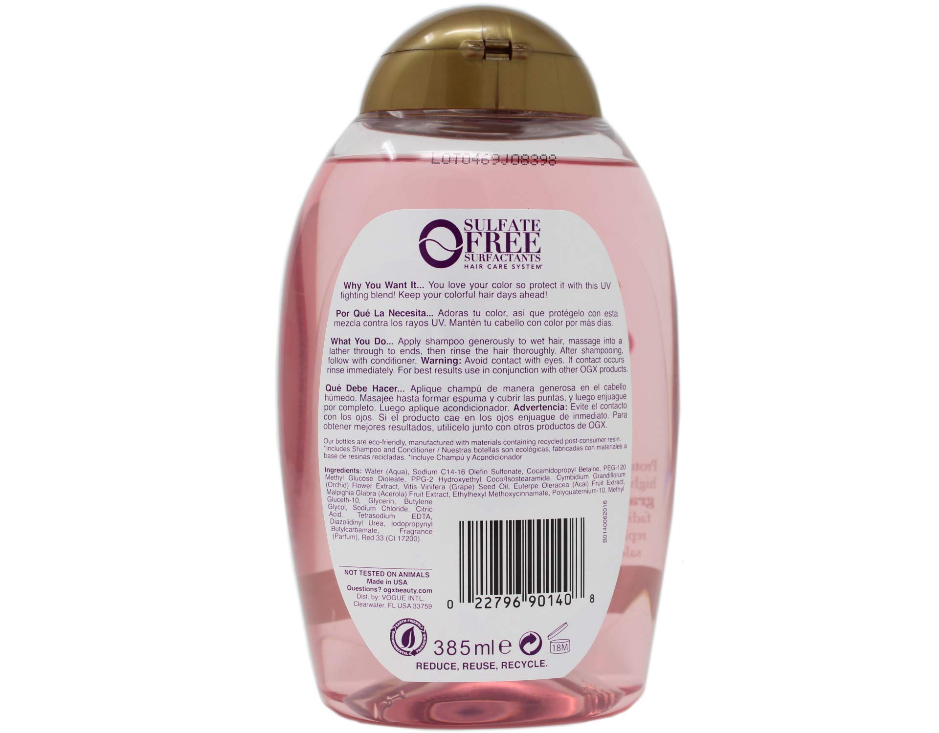 Ogx Shampoo Orchid Oil Fade Defying 13 Ounce (385ml) (6 Pack)