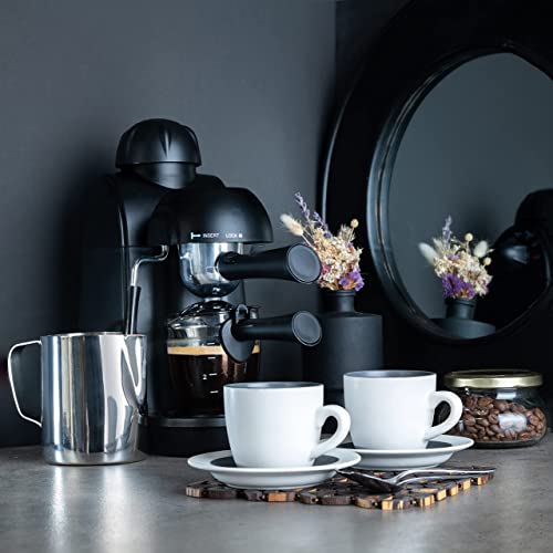 Mixpresso Espresso Maker, 3.5 Bar Espresso Machine With Milk Frother, 4 Cup Espresso/Cappuccino Maker, 800W Coffee Maker With Glass Carafe, Latte and Cappuccino Machine