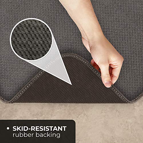 House, Home and More Skid-Resistant Carpet Indoor Area Rug Floor Mat - Gray - 3 Feet X 3 Feet