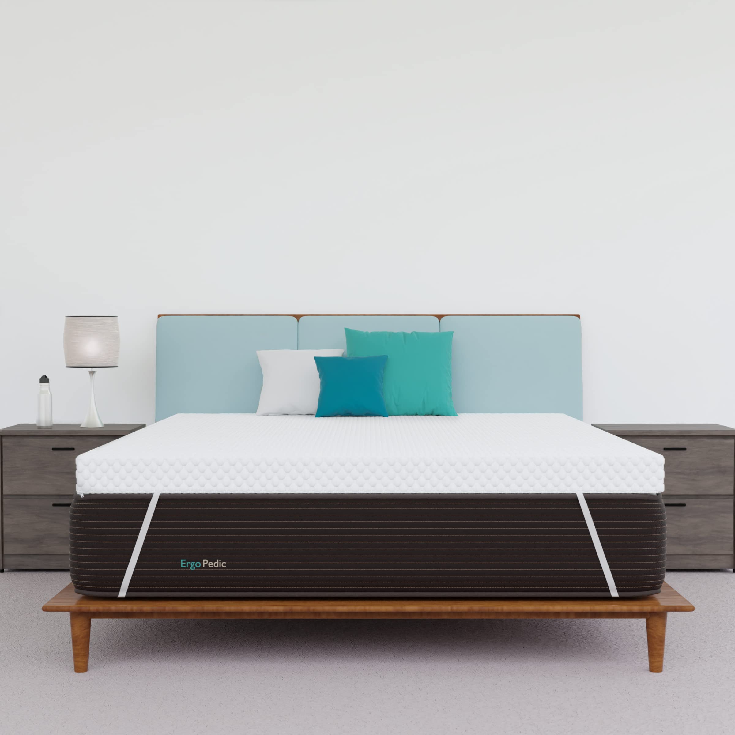 ZenWave 3" King Size Gel Memory Foam Mattress Topper, Washable Cover, Infused with Calming Hemp Extract, CertiPUR-US Certified