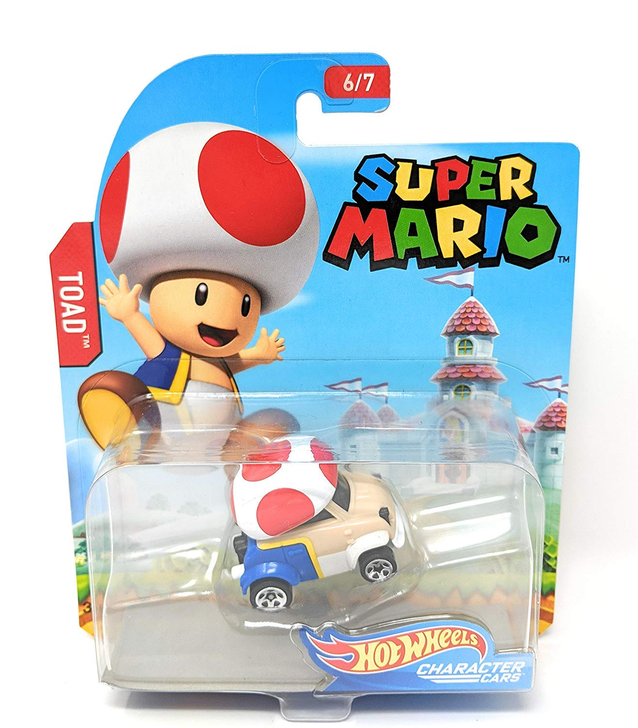 Hot Wheels 2017 Super Mario Character Cars Set of 7