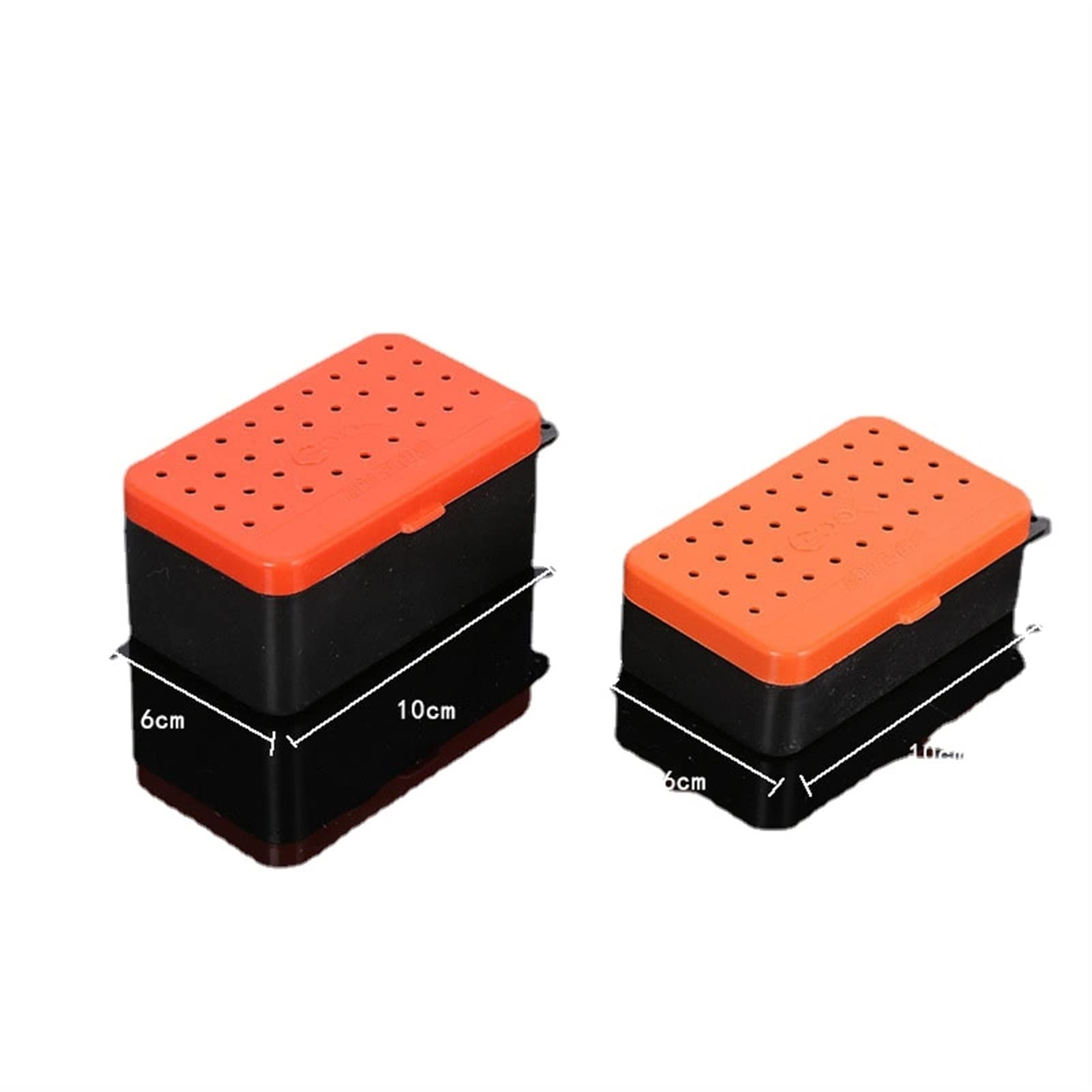 Bait Storage Double Bait Box Large Capacity Breathable Worm Box Fishing Tackle Accessory Bait Storage Tools Fishing Tackle Kit Carp Fishing Bait Container Box Portable Durable (Size : B10x6x4.8cm)