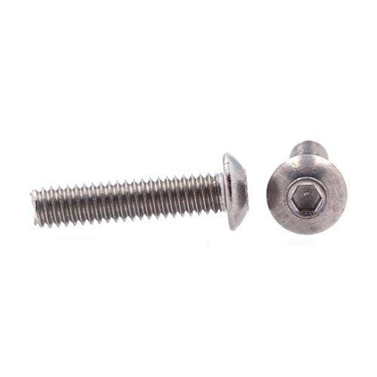 Prime-Line 9168888 Socket Cap Screws, Button Head, Hex (Allen) Drive, #8-32 X 3/4 in (10 Pack)