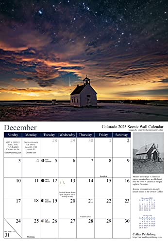 Colorado 2023 Scenic Wall Calendar by Grant Collier (13.5" x 9.75")
