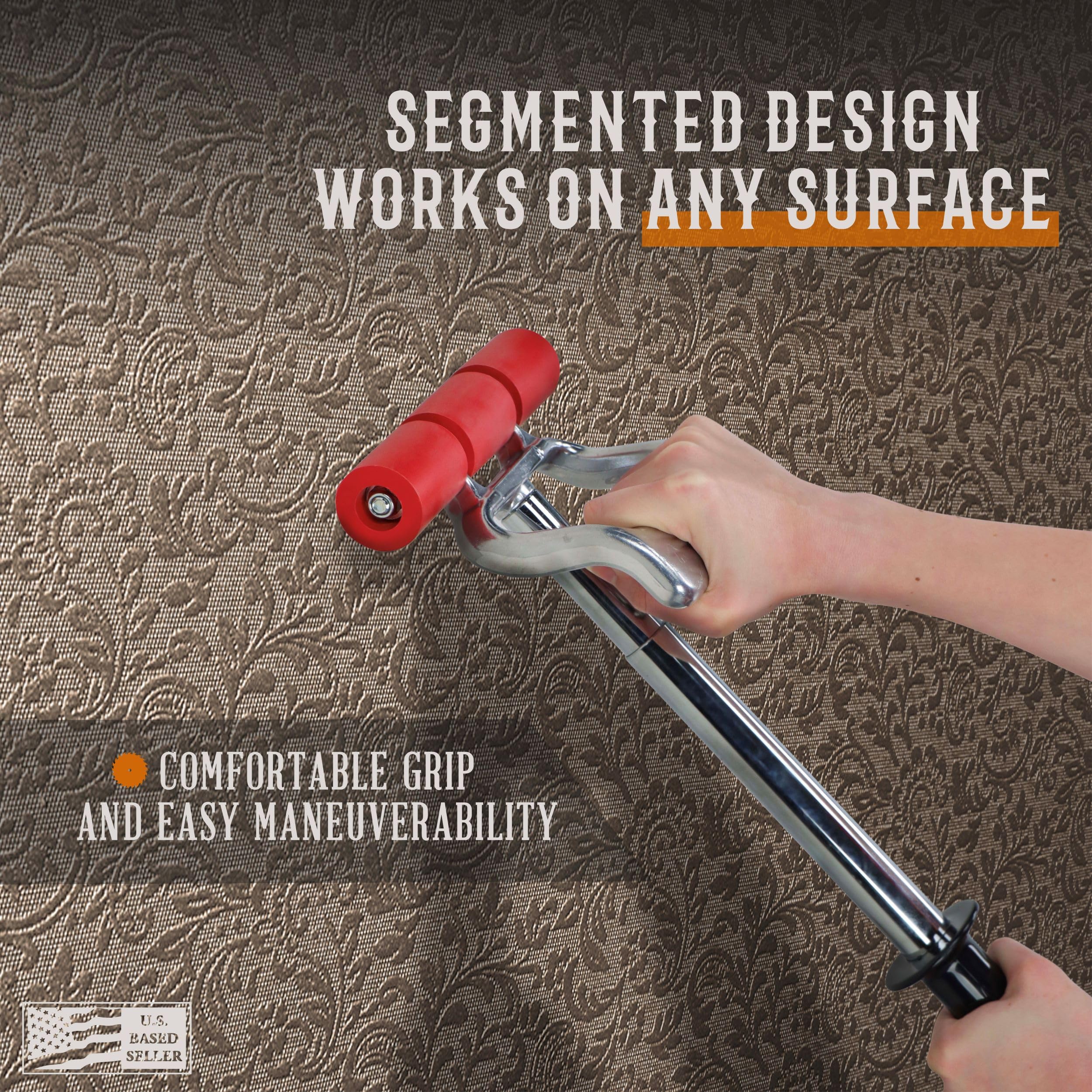 DCT Heavy-Duty Flooring Seam Press Roller, Extendable from 17in to 27in β Laminate, Vinyl, Carpet, Tile, Linoleum Floor