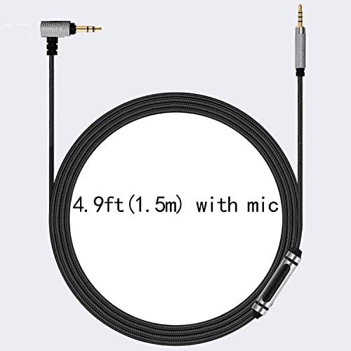 FAAEAL QC35 Cable Aux Cord Replacement for Bose 700 QuietComfort QC45 QC35II QC25 Noise Cancelling Headphones, JBL E45BT E55BT E65BTNC Earphone,2.5mm to 3.5mm Extension Aux Cord(4.9ft)
