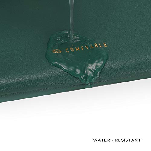 Comfyable Slim Protective Laptop Sleeve 13-13.3 Inch Compatible with 13 Inch MacBook Pro & MacBook Air, PU Leather Bag Waterproof Cover Notebook Computer Case for Mac, Green