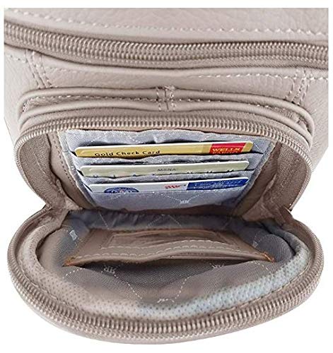Leather Small Crossover Cross Body Bag Long Over the Shoulder Sling Women's Purses and Handbags Cellphone Purse (Beige Cross Body Bag)