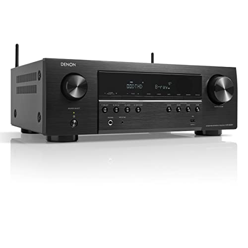 Denon AVRS660H 5.2 Channel 8K AV Receiver with Voice Control and HEOS Built-in with Denon Home 250 Wireless Streaming Speaker (Black)