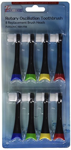 Pursonic RBH-FR8 Replacement Brush Heads for Pursonic S320/ S330 Rotary Brush Heads, 8 Count