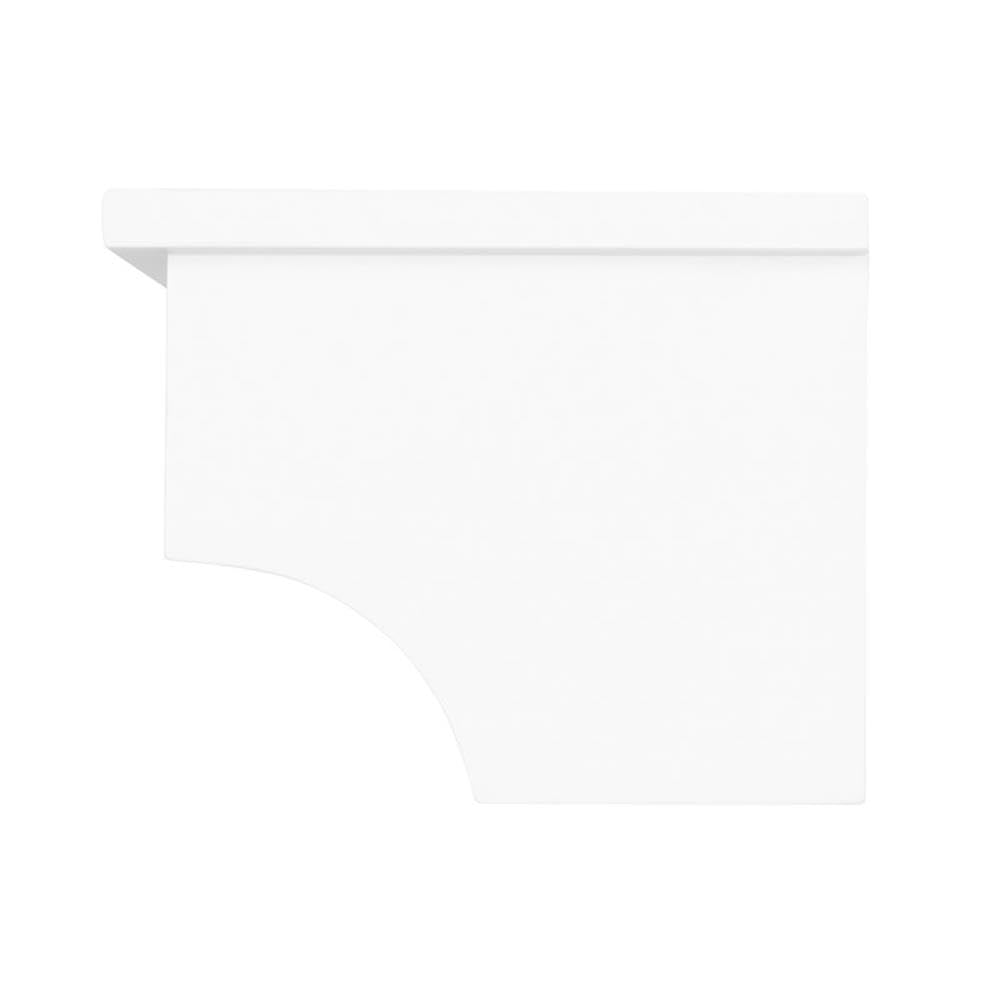 Dover 27" White Bathroom Shelf with 2 Chrome Towel Rods - Space Saving Storage for Bath Decor and Accessories - Moisture Resistant Wood Construction - 27" W x 8" D x 6" H
