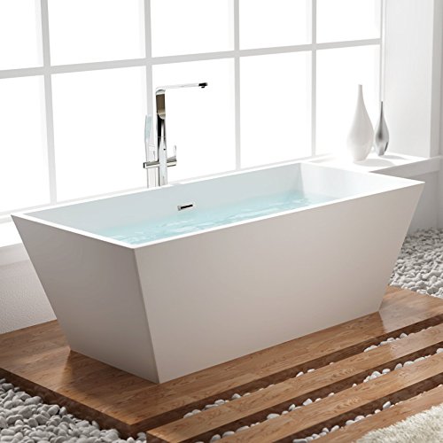 Dowell 072 66" Luxury Contemorary High Grade Acrylic FREE STANDING Bathtub Modern Red