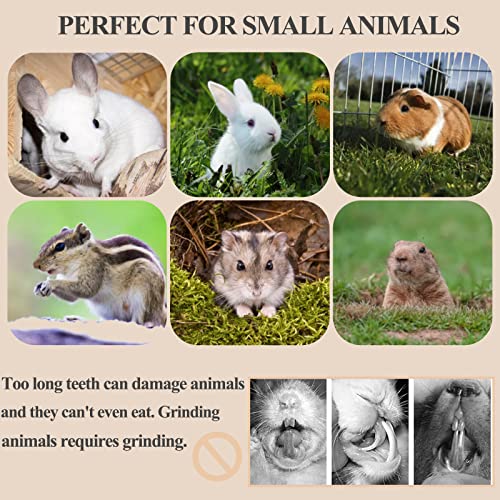 HERCOCCI 2 Pack Bunny Chew Toys for Rabbits, Natural Handmade - Rabbit Cage Hanging Toys for Rabbits Guinea Pigs Hamsters Gerbils Rats