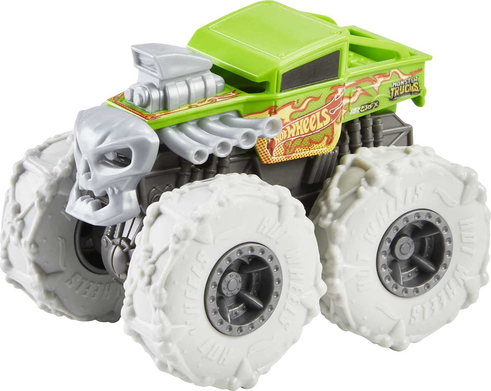 Hot Wheels Monster Trucks Twisted Tredz Vehicles, Creature-Themed 1:43 Scale Toy Truck with Pull-Back Motor & Giant Wheels, Gift for Kids Ages 3 Years Old & Up