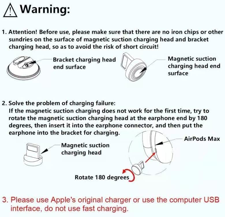 Headphone Stand for AirPods Max,Magnetic Charging Headphone Stand Headset Holder Station Charging Shelf Base Charger Dock Headset Designed for AirPods Max