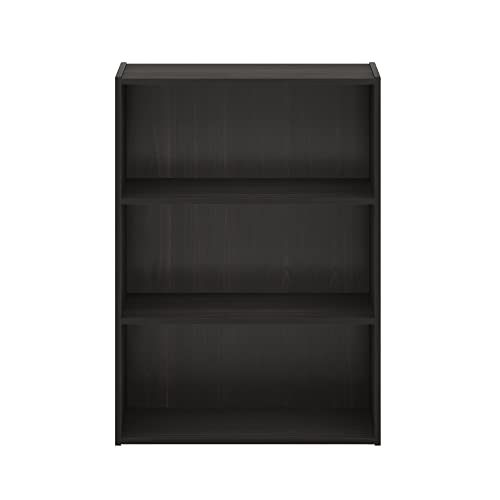 Furinno Pasir 3-Tier Open Shelf Bookcase, Espresso
