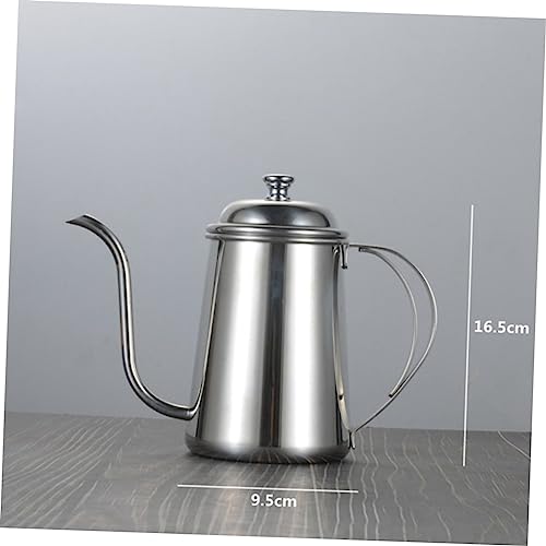 COLLBATH 1pcs Stainless Steel Water Jar Gooseneck Kettle Long Mouth Teapot Drip Kettle Espresso Kettle Espresso Coffee Maker Long Mouth Water Jar Narrow Spout Coffee Pot Water Jugs Machines