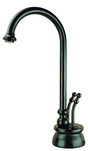 Westbrass C0145-12 Docalorah 10" 2-Handle Hot and Cold Water Dispenser Faucet Kit with Heating Tank, Filter, Kitchen Sink Strainer & Disposal Trim Set, Oil Rubbed Bronze