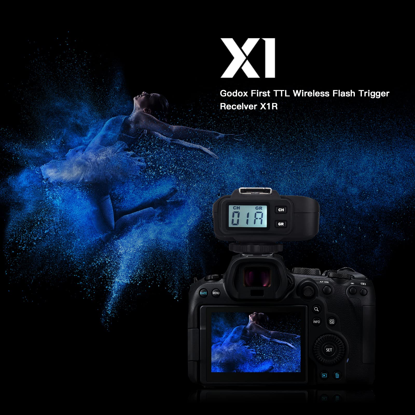 Godox X1R-N i-TTL 2.4G Wireless Remote Flash Trigger Receiver Compatible for Nikon Camera, HSS1/8000s, 5 Groups and 32 Channels,2.4G Wireless X System (Receiver Only)