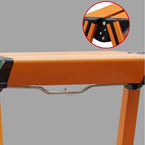 PENGJIE Folding Ladder Step Stool Ladder 3 Step Folding Aluminum Stool Heavy Duty Steel Portable Anti Slip Mat Tread Compact 120 Kg Capacity