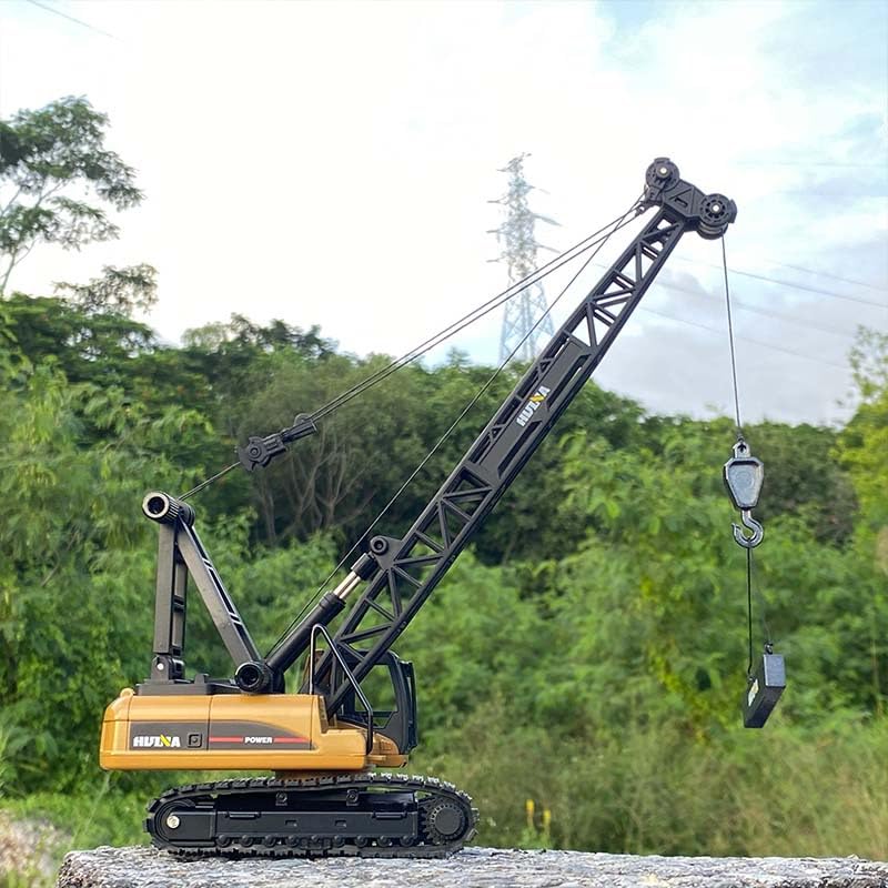 Gemini&Genius Crawler Crane Construction Vehicle Toy Dragline Heavy Duty 1/50 Crane Work Car, Engineering Truck, Site Sandbox Car Toy, Collectible or Decoration for Kids