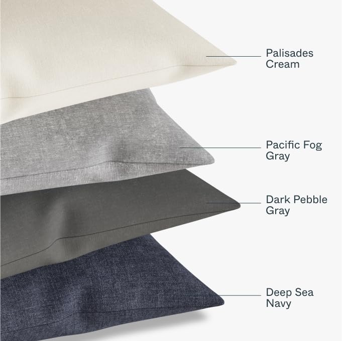 Outer Outdoor Throw Pillow with OuterWeave Performance Fabric, Decorative Outdoor Pillow for Patio & Outdoor Furniture, Includes Machine Washable Pillow Cover and Insert - Deep Sea Navy, 18"x18"