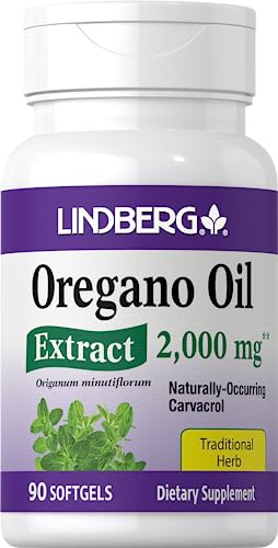 Lindberg Oregano Oil Pills | 2000mg | 90 Softgel Capsules | Herbal Extract Supplement | Non-GMO, Gluten Free