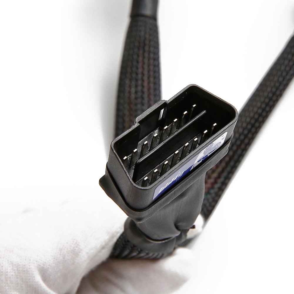 bbfly-B6 OBD2 Splitter 16 Pin OBD II Splitter Extension 1x Male and 2X Female Extension Cable Adapter (1FT/30CM) (1Pack)