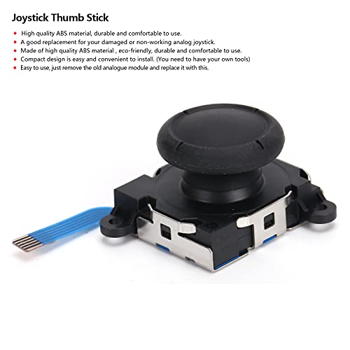 Joystick Button Module, Easy to Install Portable Lightweight Thumb Stick Comfortable for Switch Lite Controller(Black)