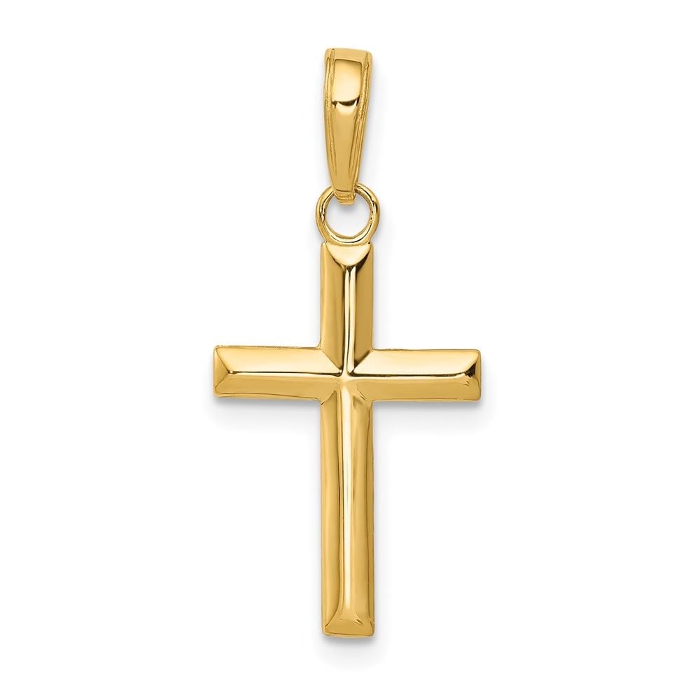 Auriga Fine Jewelry 14k Yellow Gold Small Cross Pendant Gift for Women