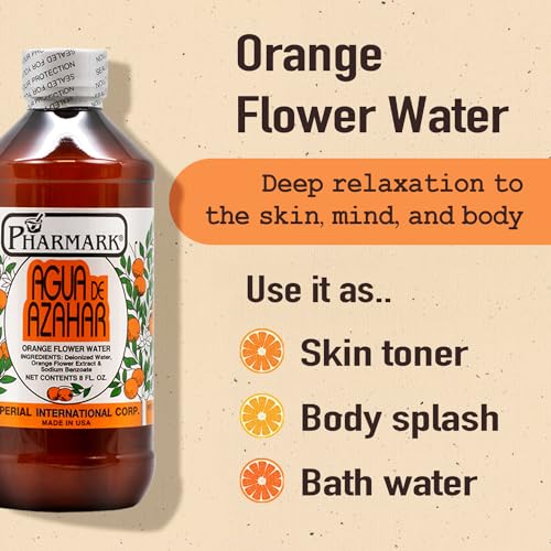 Pharmar Agua De Azahar Flower-Blossom Water, 8 Fluid Ounce
